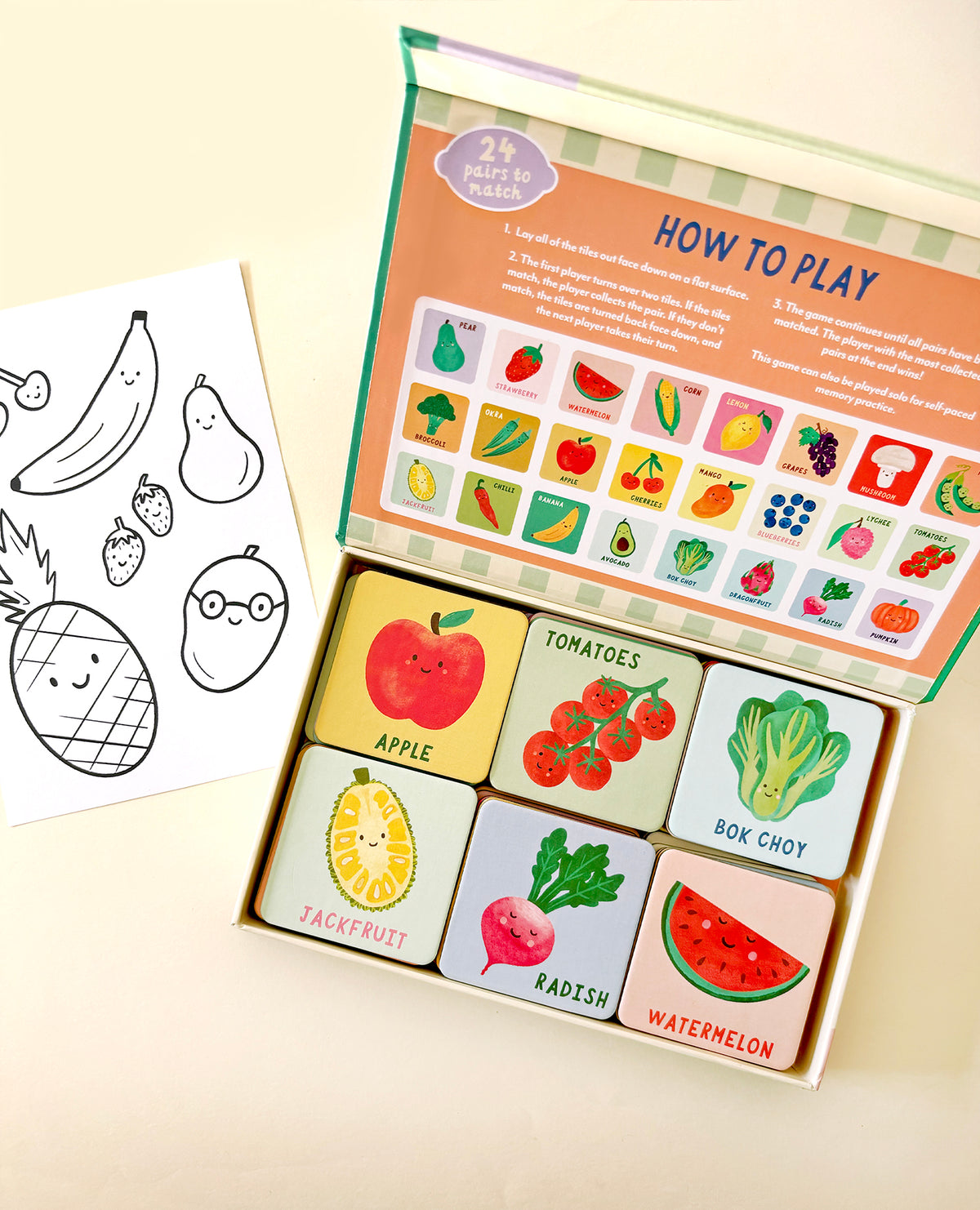 Fruit and Veg Memory & Matching Game – Lauren Sissons Studio