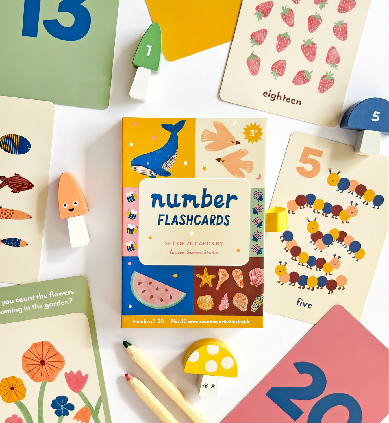 Illustrated Number Flashcards – Lauren Sissons Studio